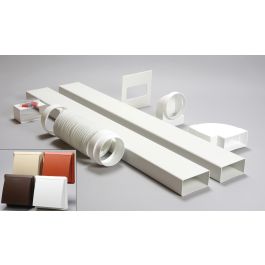 3 metre 110mm x 54mm ducting kit cowled vent terracotta